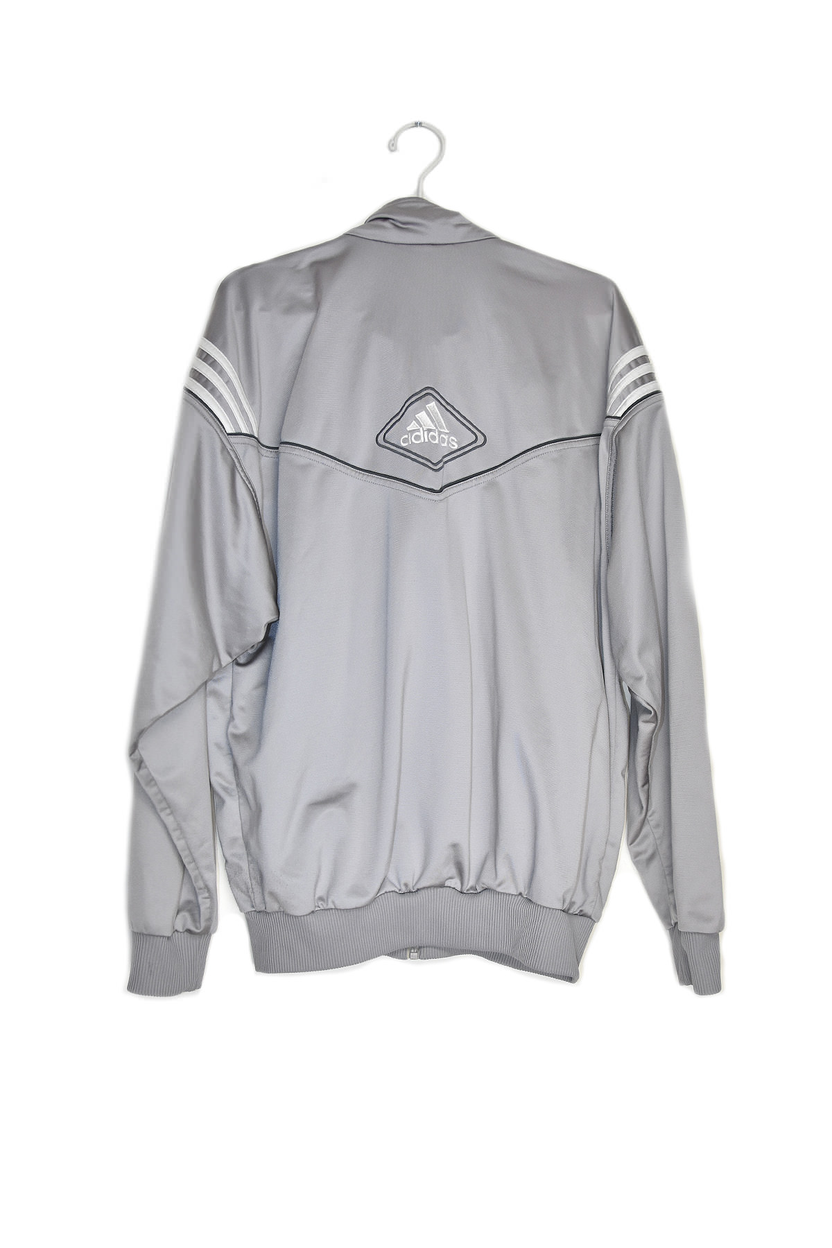 Adidas grey retro sport jacket - L - OlaVintage